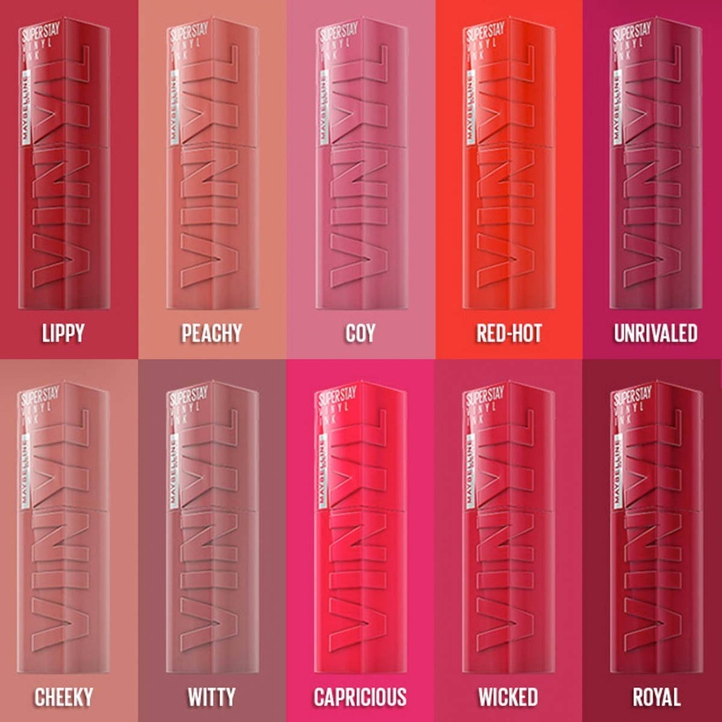 Maybelline Super Stay Vinyl Ink Transfer Proof Shine Longwear Lipstick ...