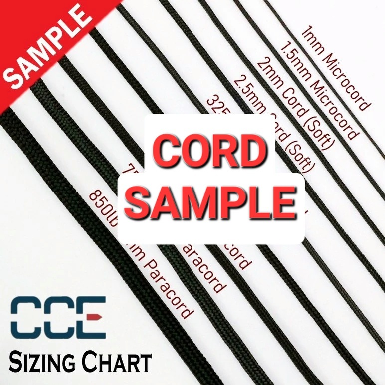 SAMPLE Paracord 2mm 3mm 4mm 5mm Microcord 1mm 1.5mm 2mm 2.5mm Soft for ...
