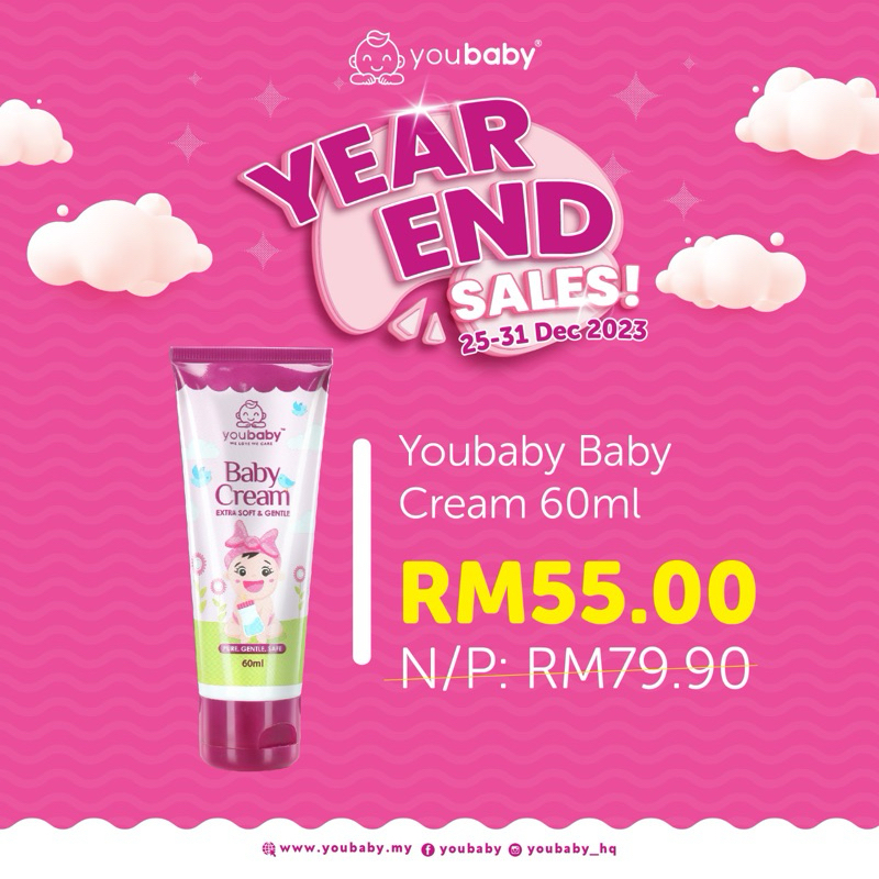 FREE POSTAGE YOUBABY BABY CREAM 60ml | Shopee Malaysia