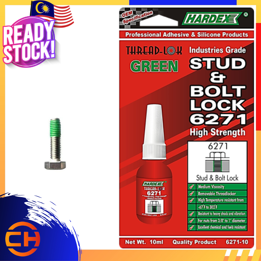 Hardex TL6271-10 Stud & Bolt Lock 10ml - GHD6271 Thread Locker Adhesive ...