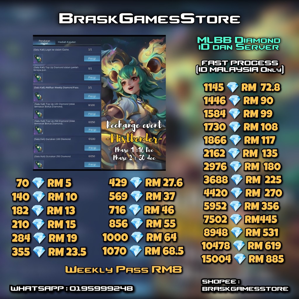 Joki Mobile Legends MLBB Murah Malaysia/MLBB Boosting Rank Service/ML ...