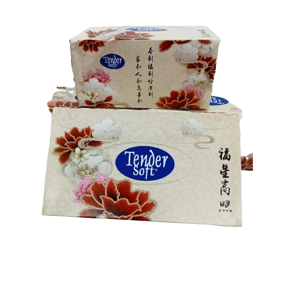 Tender soft tissue flower facial tissue 100% pull up tissue X130''s X 3 ...