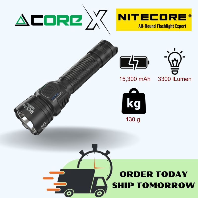 🔥100% ORIGINAL🔥 Nitecore MH25 Pro Nitelab UHi LED 3300 Lumen Flashlight | Shopee Malaysia