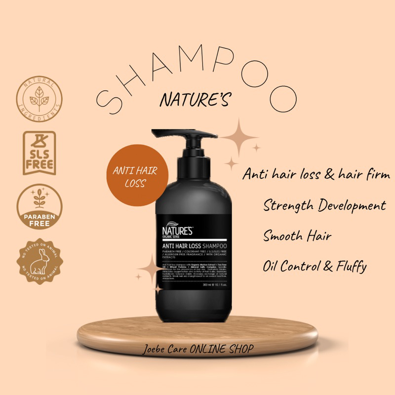 Nature’s Anti Hair Loss Shampoo [Nature’s Organic Sense] 300ml / 1000ml ...