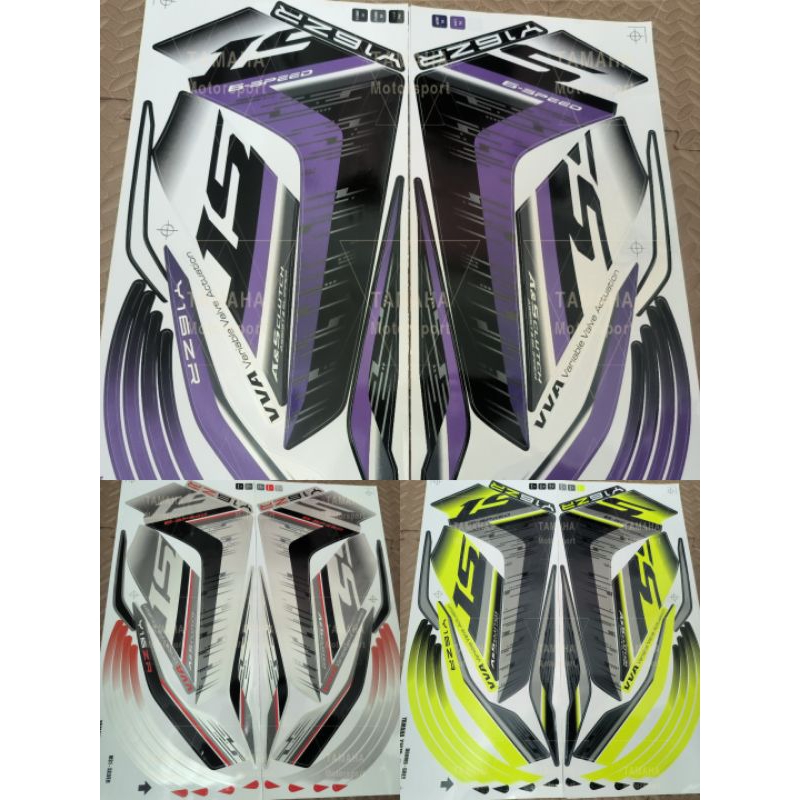 Yamaha Y16 Y155 VVA Body Cover Stripe Sticker (Ori design) purple ...