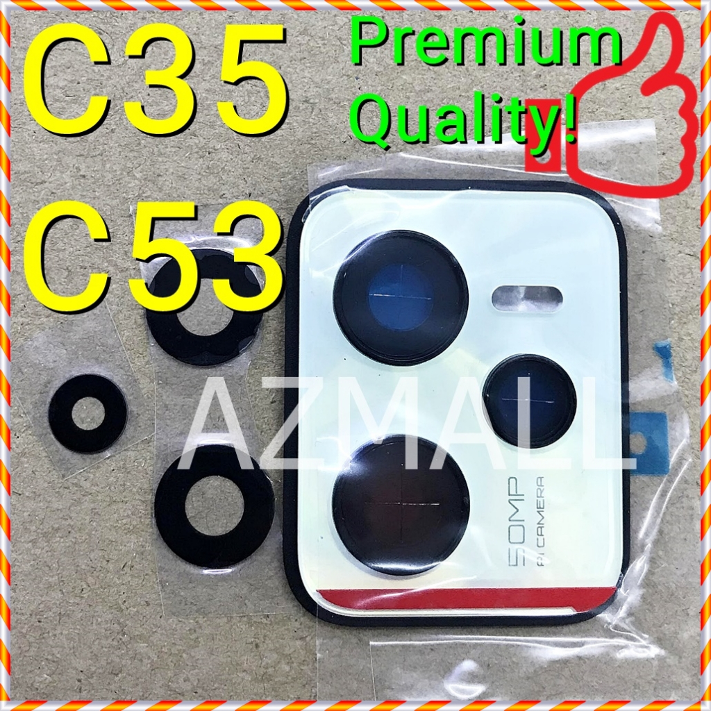 (2 Color) NEW ORI Rear Camera Lens Glass Cover with Frame for Realme ...