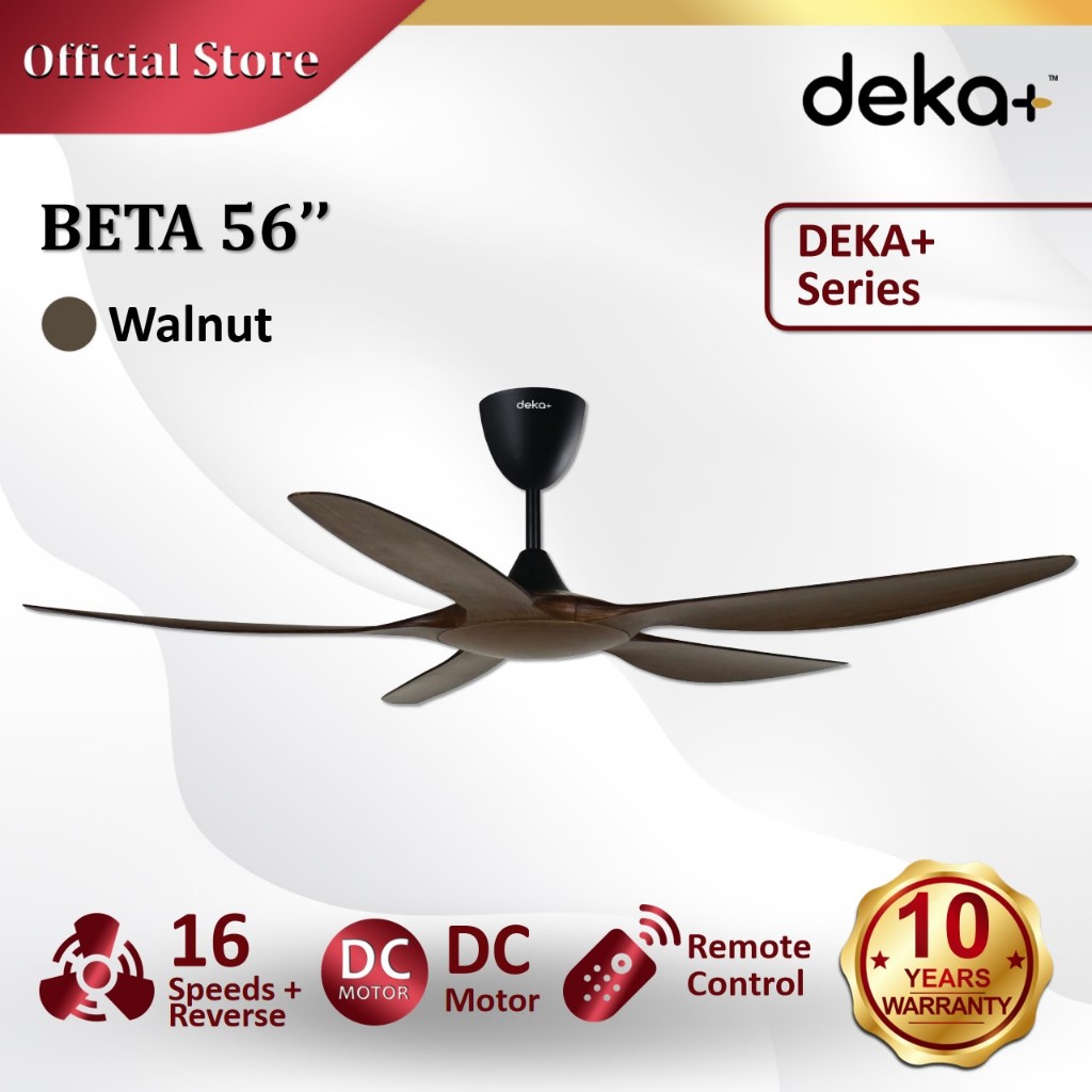 DEKA+ BETA 56'' 5 Blades 14 Speeds + TURBO with Remote Control DC ...