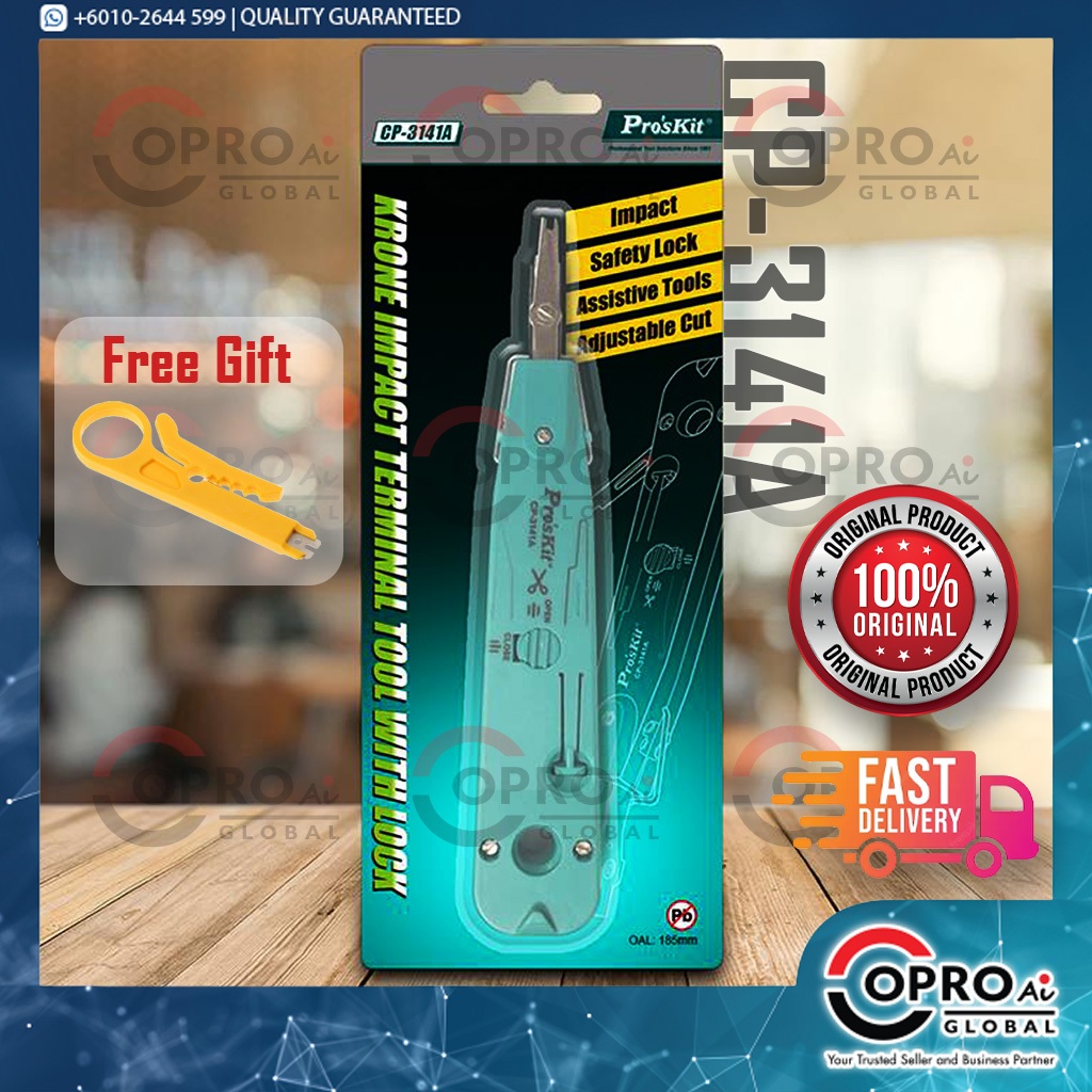 [Test Passed] Proskit® TAIWAN CP - 3141A Krone Impact Terminal Tool ...