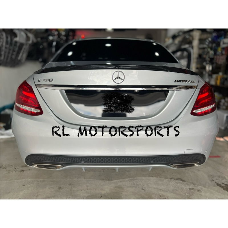 Mercedes Benz W205 Sedan AMG C43 C63 Rentechrear trunk boot spoiler lip ...