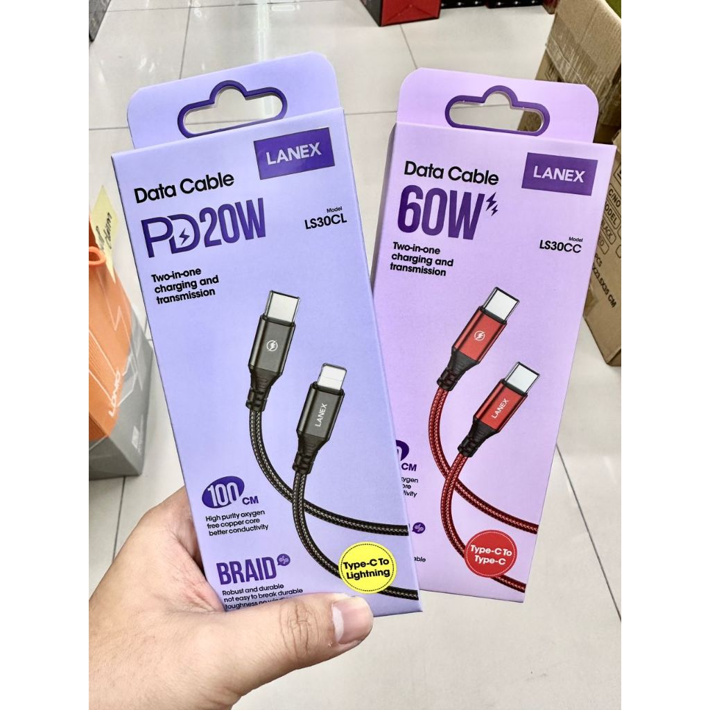 ORIGINALY LANEX LS30 Series Braid Cable PHONE | Shopee Malaysia