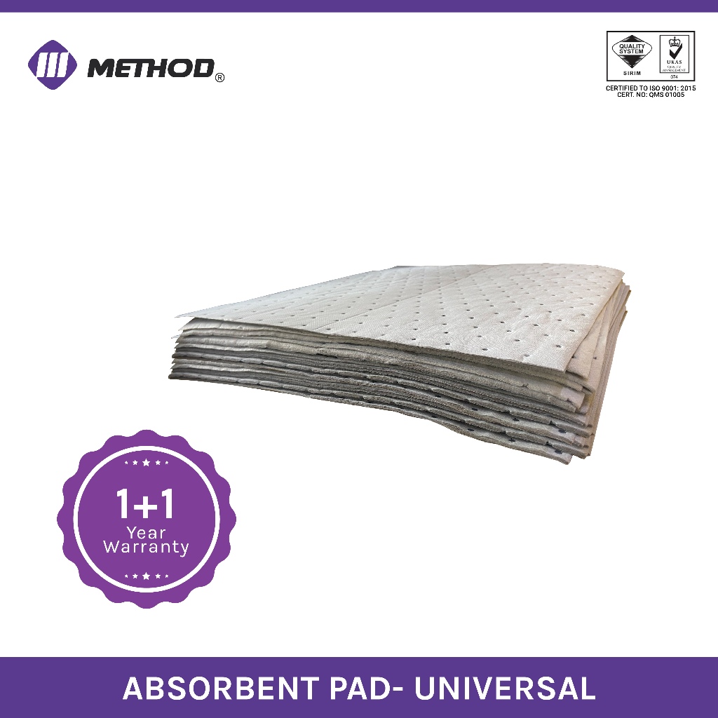 Spill Absorbent Pad Double Weight with Dimpled Process. UNIVERSAL for ...