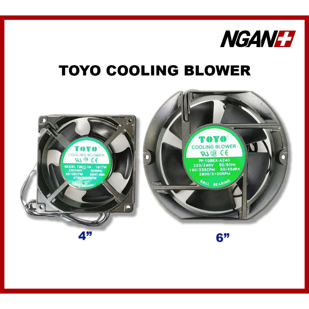 4" and 6" TOYO AC 240V MINI BLOWER FAN/ COOLING BLOWER /VIDEO FAN ...