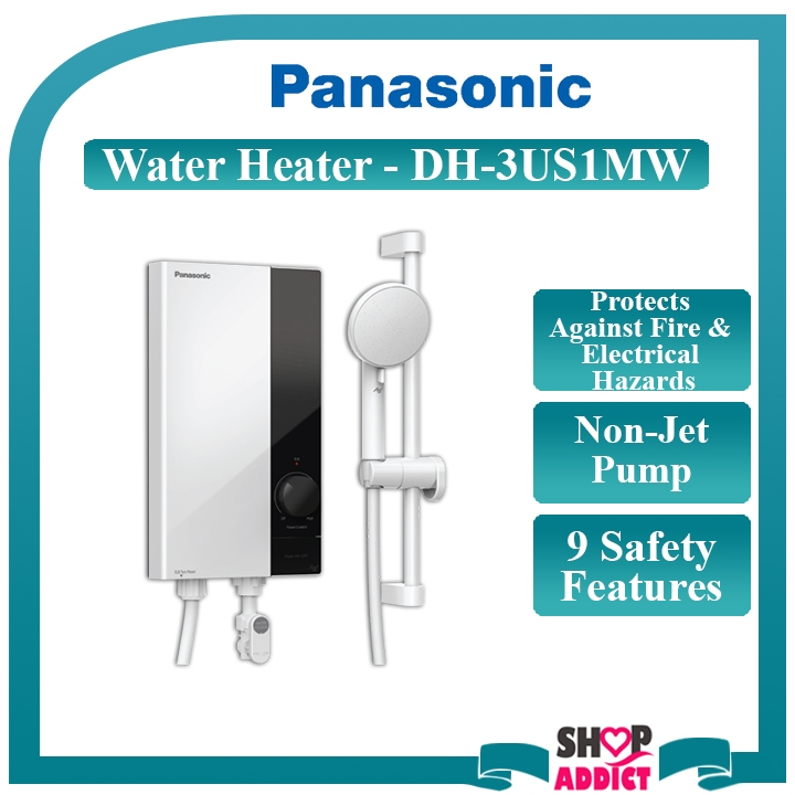 Panasonic U Series Water Heater Non-Jet Pump DH-3US1MW/ Home Shower ...