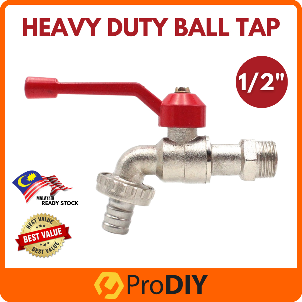 15mm 1/2 Inch Heavy Duty Ball Tap For Bathroom Garden AG-015 Wall ...