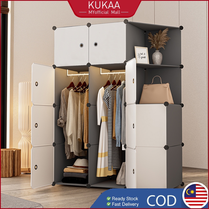 Kukaa Almari Baju Murah DIY Wardrobe Storage Cabinet Cubes Design ...