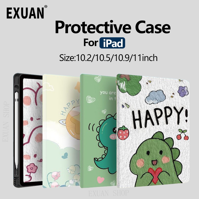 Soft Silicone iPad Case Cartoon Personality Cute Cover Compatible iPad ...