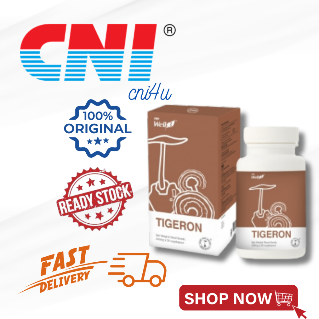 CNI Tigeron / Tiger Milk Mushroom & Lingzhi, 30 x 500mg - Sinus, Health ...