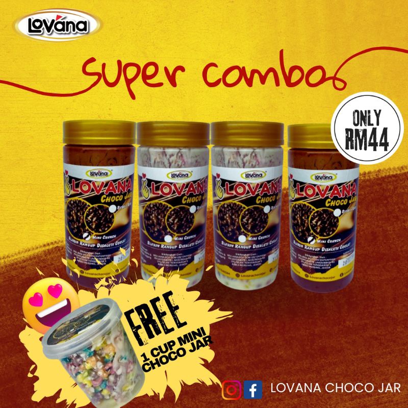 🎁FREE Mini Choco Jar🎁 , Lovana Super Combo 4, Lovana Choco Jar | Shopee ...