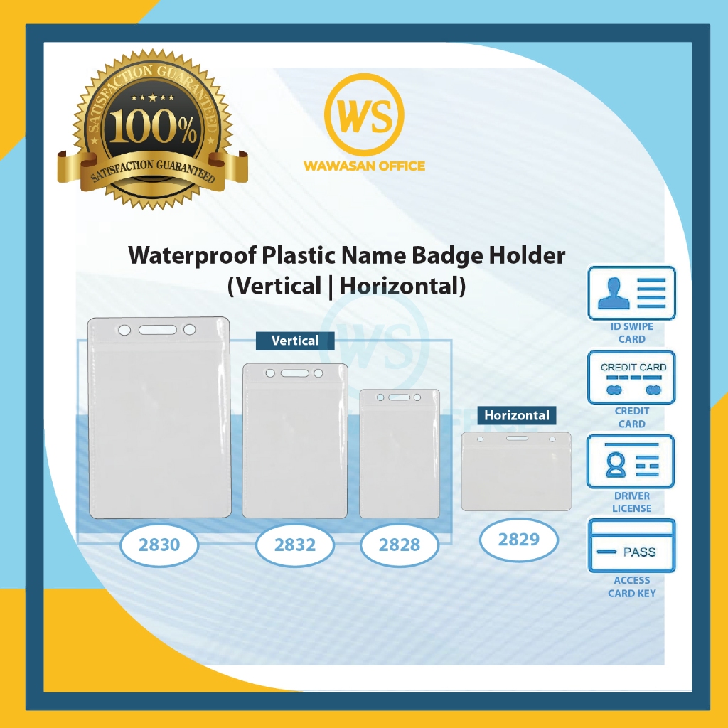 PVC Name Badge Holder / ID Card Holder / ID Holder / Name Tag Holder ...
