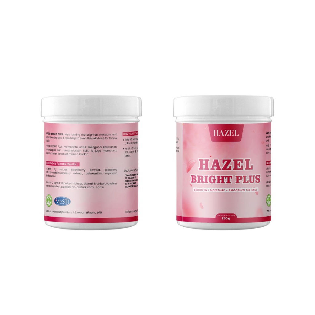 2 JAR HAZEL BRIGHT PLUS (BOOSTER WHITENING MUKA & BADAN | Shopee Malaysia
