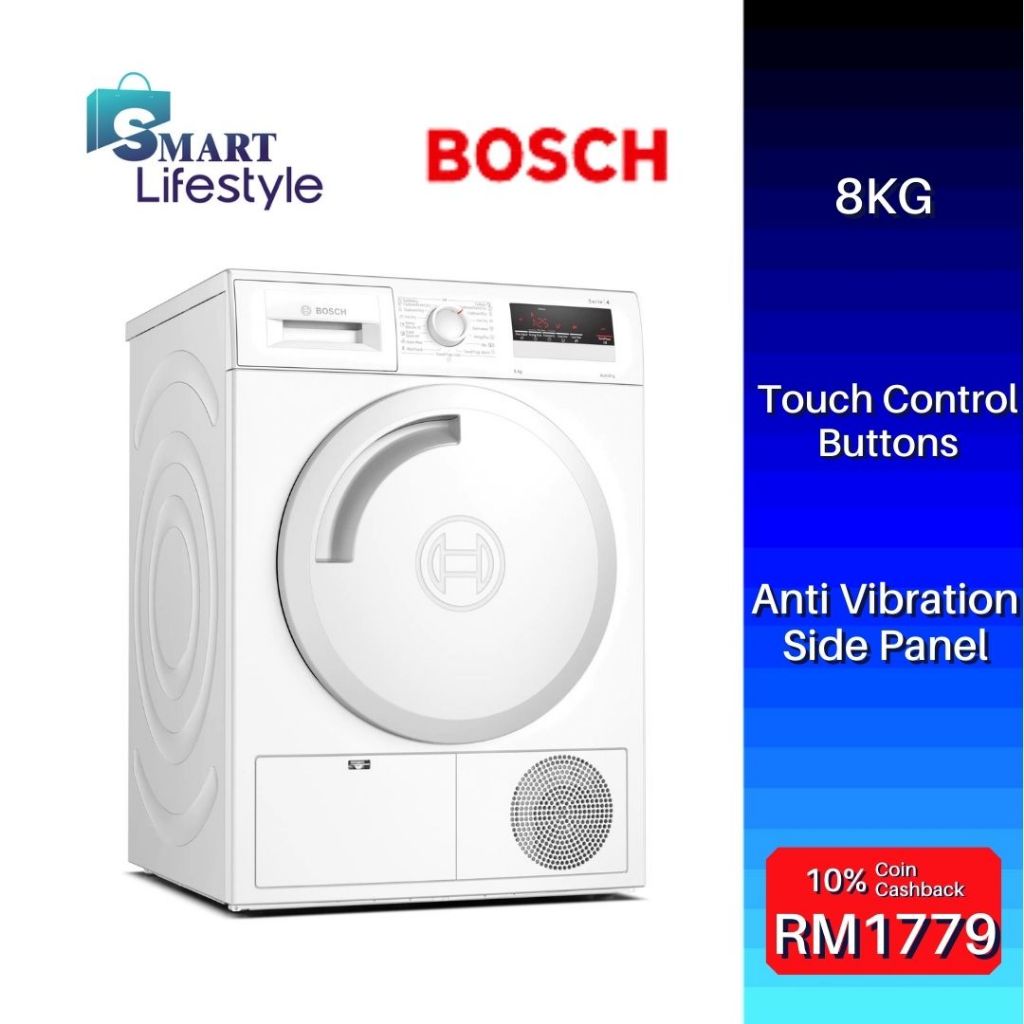 Bosch Series 4 Condenser Dryer 8KG WTN84201MY | Shopee Malaysia