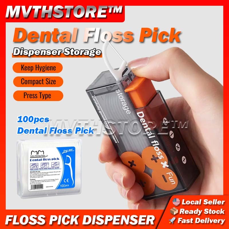 Floss Pick Dispenser Storage Box Refillable Dental Floss Picks ...
