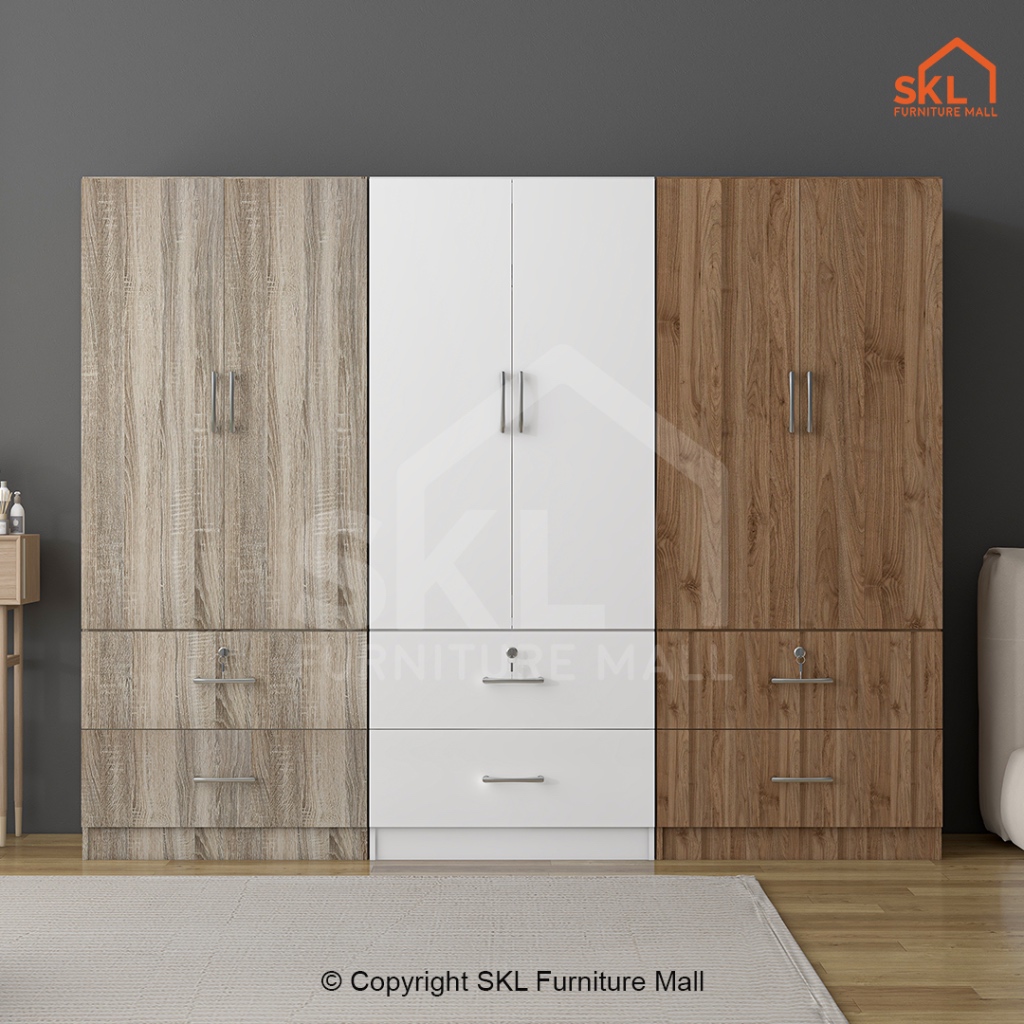 SKL Furniture ARIA 2.5FTX6FT WARDROBE + DRAWERS /ALMARI /CUPBOARD ...