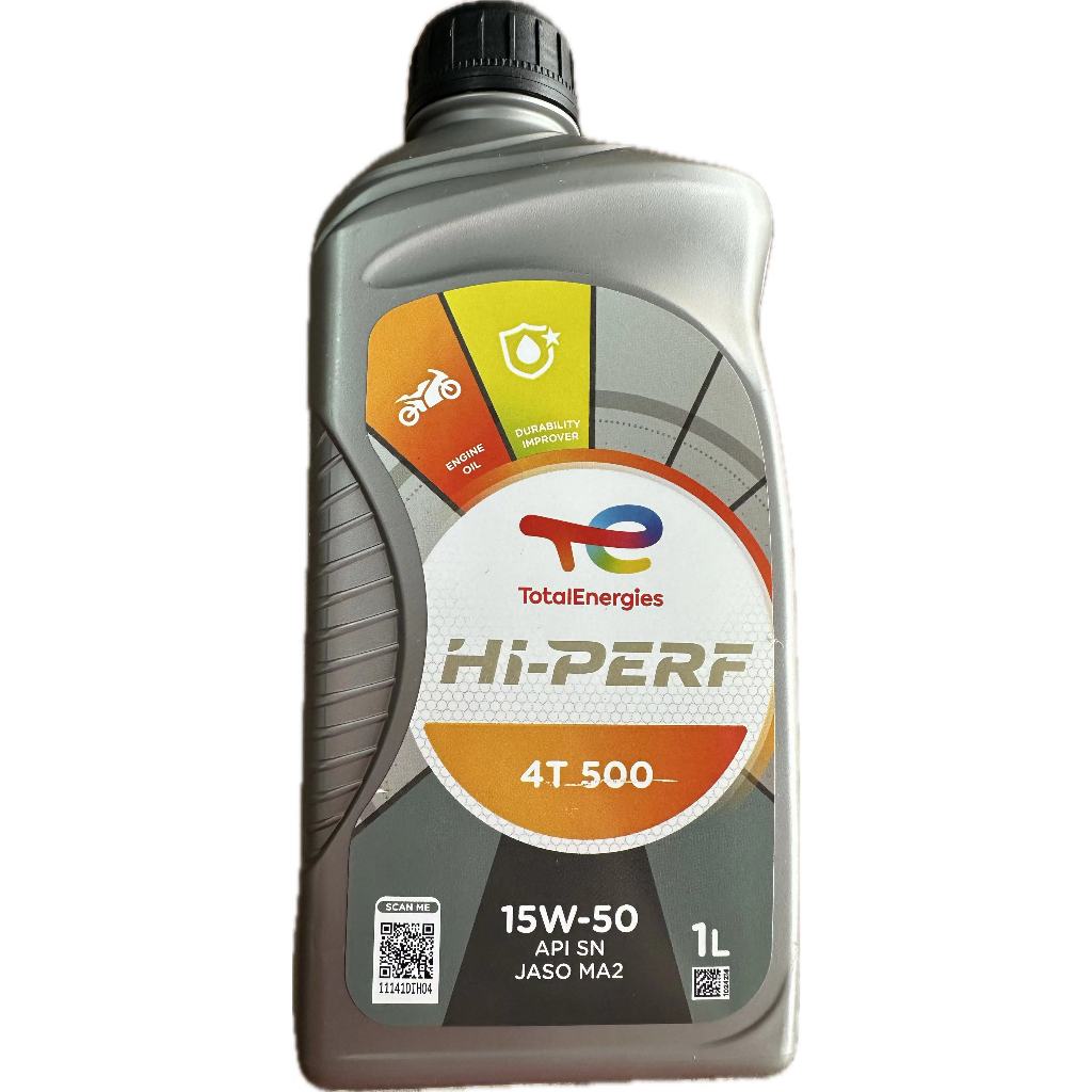 TOTAL TOTALENERGIES HI PREF 500 4T ( 1 LITTER ) 15W-50 MINYAK HITAM ...