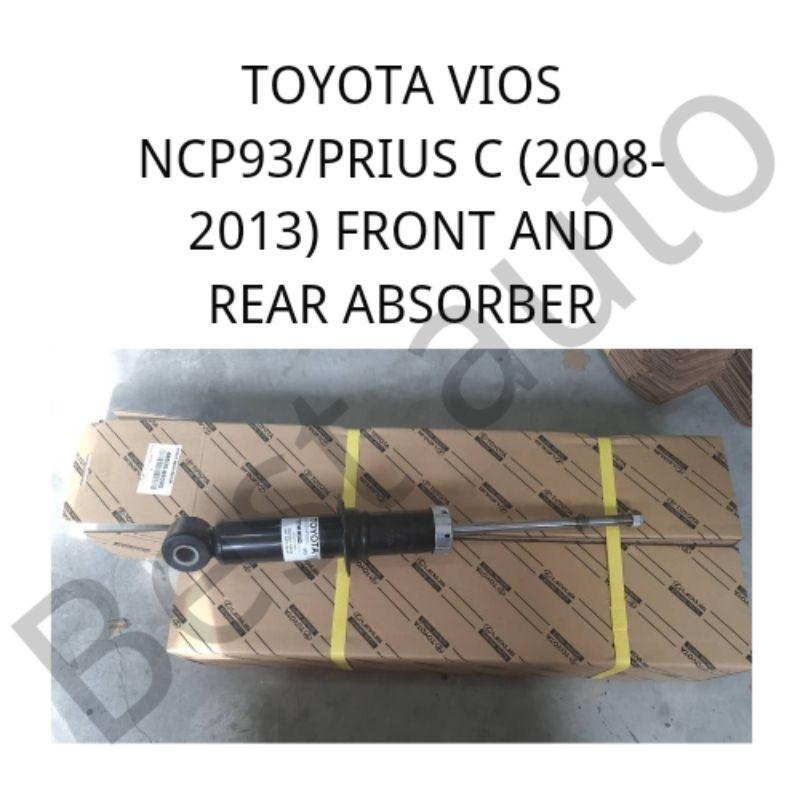 TOYOTA VIOS NCP93/PRIUS C (2008-2013) FRONT AND REAR ABSORBER | Shopee ...