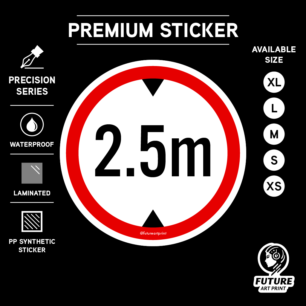 Height Limit Limitation. Had Ketinggian Tinggi. Premium Sticker Round ...