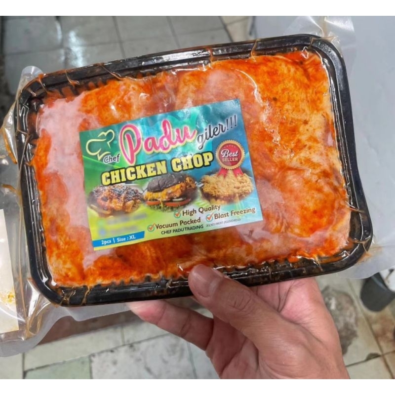HALAL FROZEN MARINATED CHICKEN CHOP XL SIZE 530gm+/- per tray ( 5 trays ...