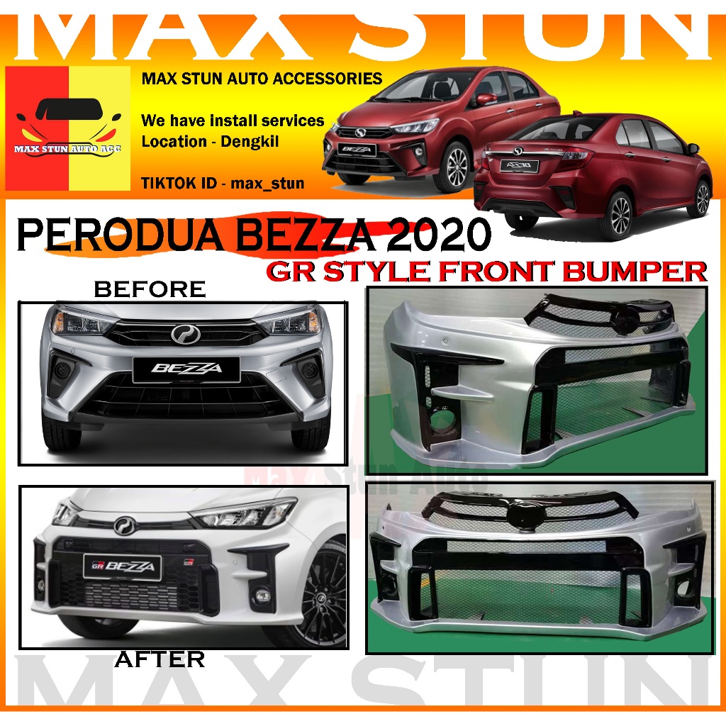 PERODUA BEZZA 2013-2019 TO 2020-2024 GR STYLE FRONT BUMPER MATERIAL ...