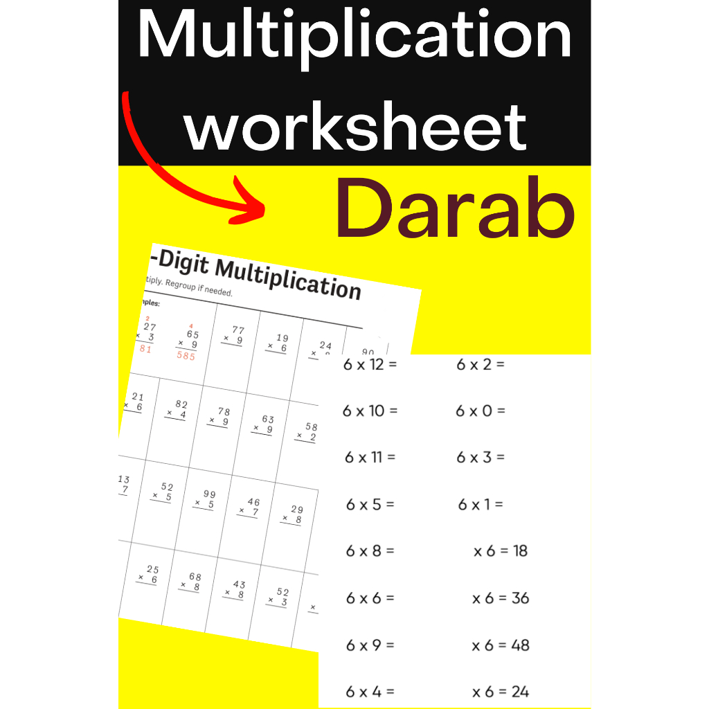 [21]Latihan mendarab Multiplication worksheet PDF lower primary ...