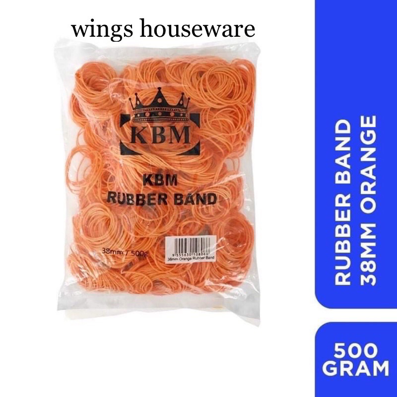 Rubber Band Orange 20mm / 38mm “500G” / KBM High Quality Rubber Band ...