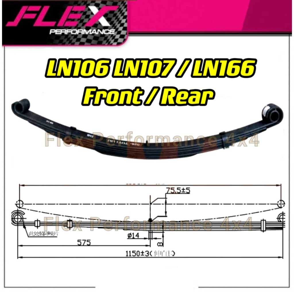 KING TOYOTA HILUX LN106 LN107 LN166 SR LEAF SPRING FRONT REAR 2.8 4X4 ...