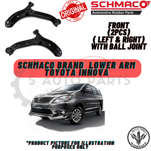 TOYOTA INNOVA FRONT (LH+RH) LOWER ARM -BRAND 100% SCHMACO (ADA BALL ...