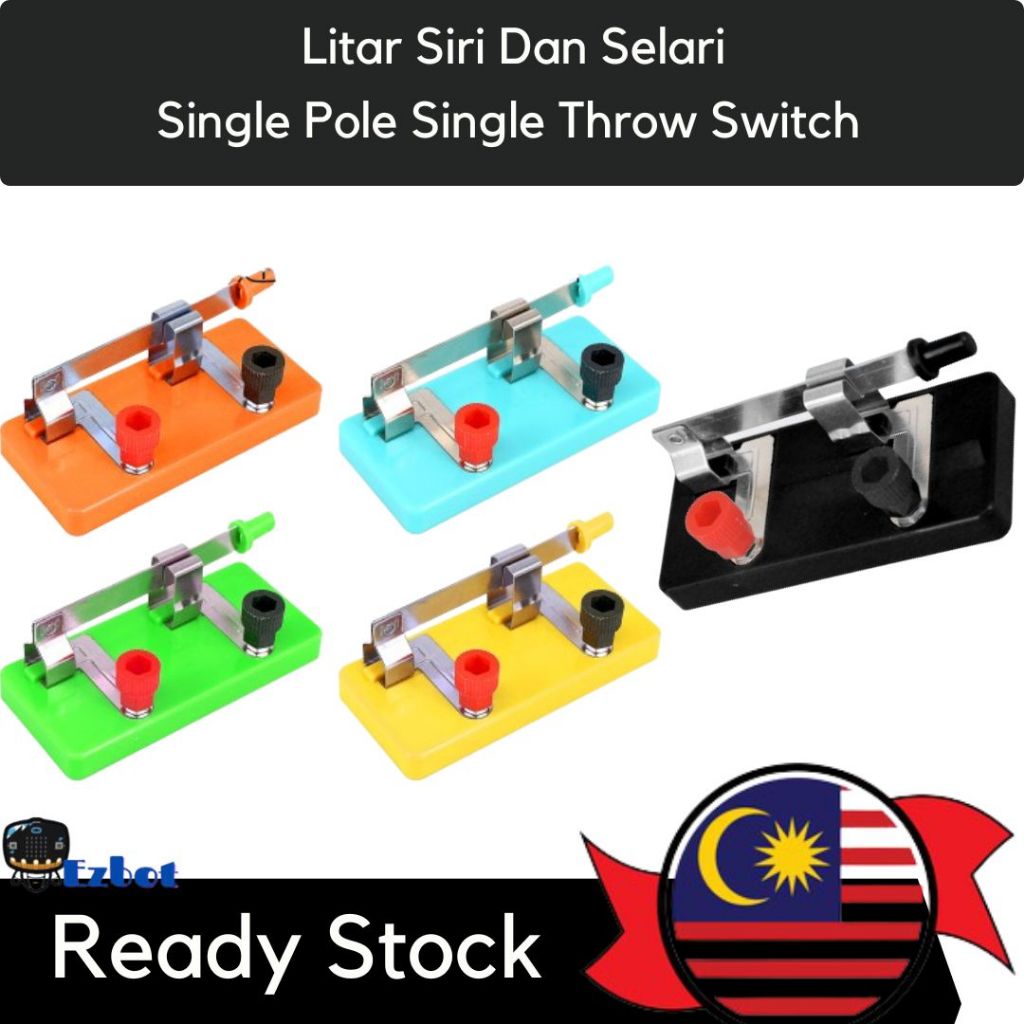 Ready stock Single Pole Single Throw Switch Orange Yellow Black Green ...