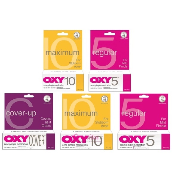 Oxy Acne Pimple Medication (Oxy 5/ Oxy 10/ Oxy Cover-up) (10g/ 25g ...