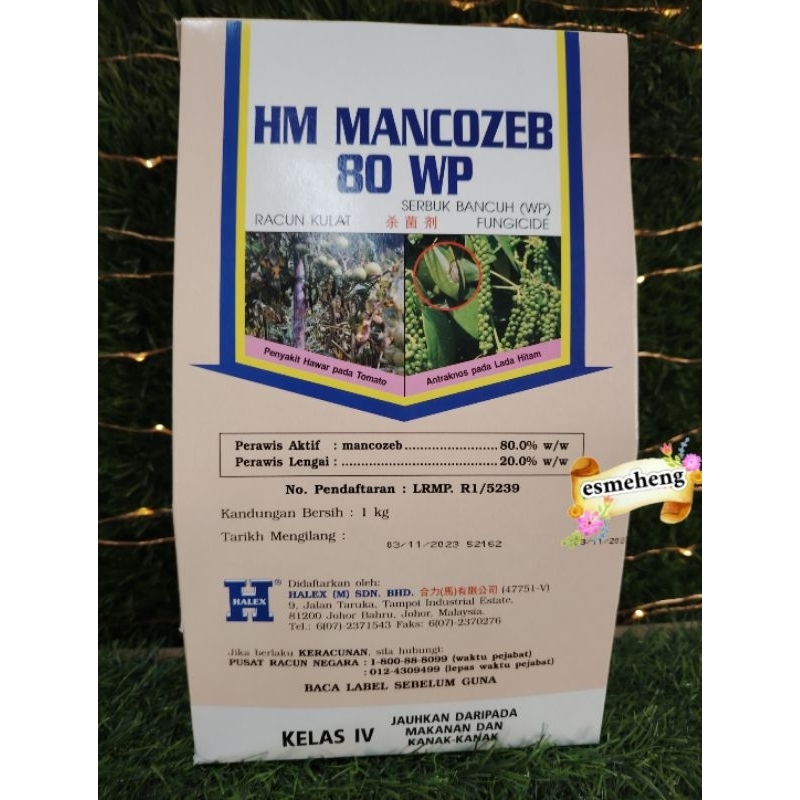 1kg HM Mancozeb 80WP / Jenis Serbuk/ Racun Kulat / Karah Daun / Kulapuk ...