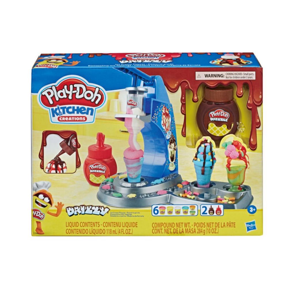Play-Doh Kitchen Creations Drizzy Ice Cream Playset Featuring Drizzle ...