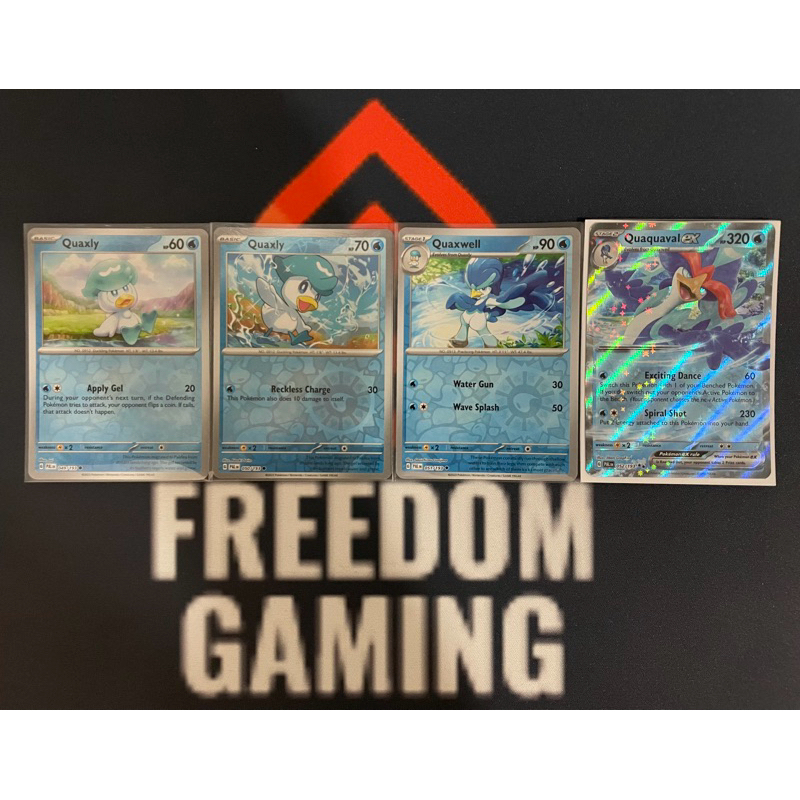 Pokemon TCG Paldea Evolved - Quaquaval EX Evolution Line (4 in 1 Set ...