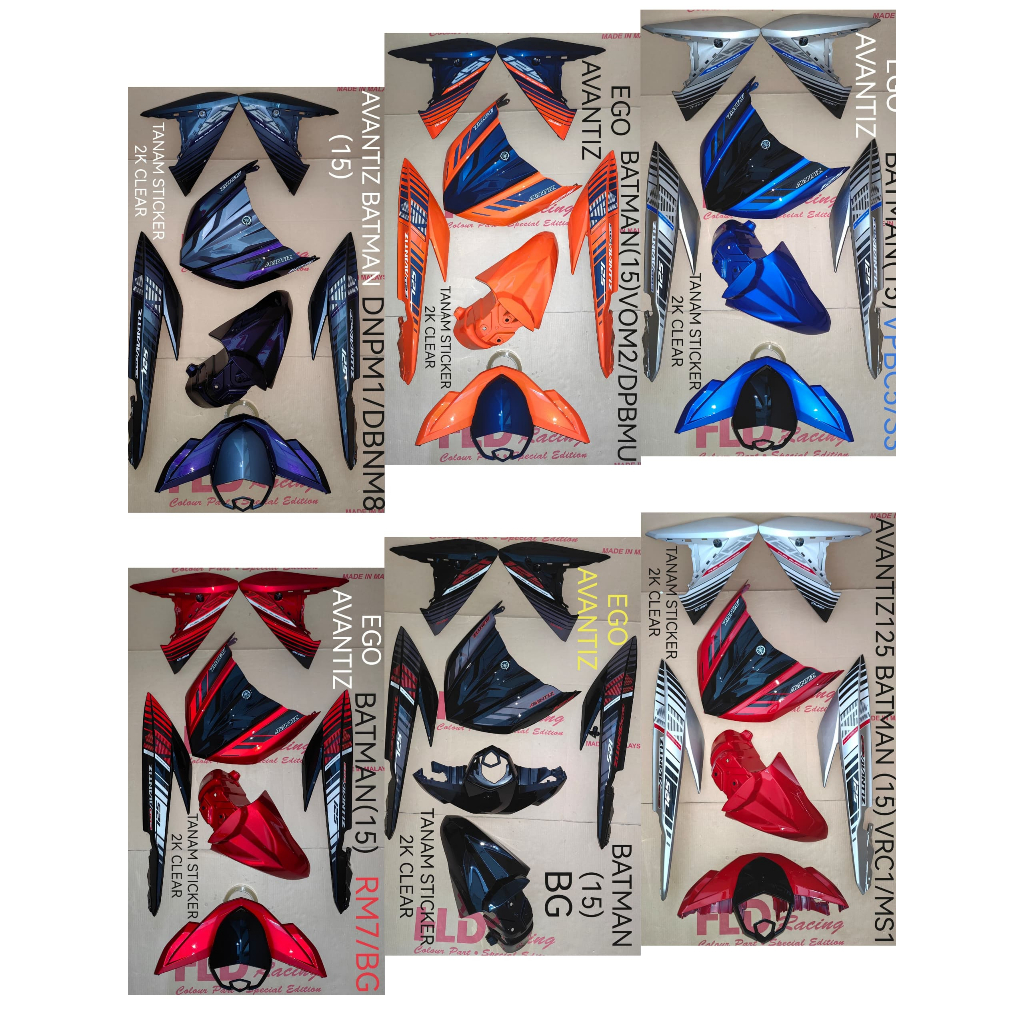 Coverset cover set Tanam (HLD Racing) Yamaha ego avantiz 125 avantiz125 ...