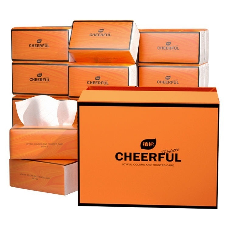 PREMIUM Cheerful Facial Tissue Soft pack baby Tissue Toilet Paper 4-ply ...