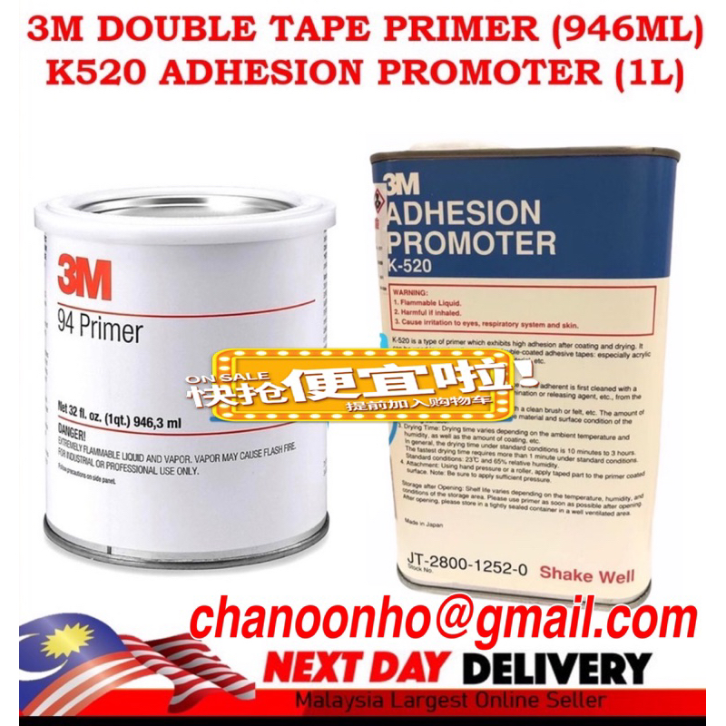 3M Double Tape 94 Primer 946ml 32oz/3M Double Side Tape Adhesion Promoter 94 Primer Applicator ...