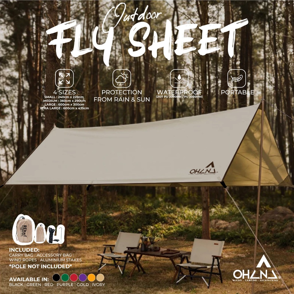 🔥 READY STOCK🔥OUTDOOR FLYSHEET / TARP TENT by OHANA | Shopee Malaysia