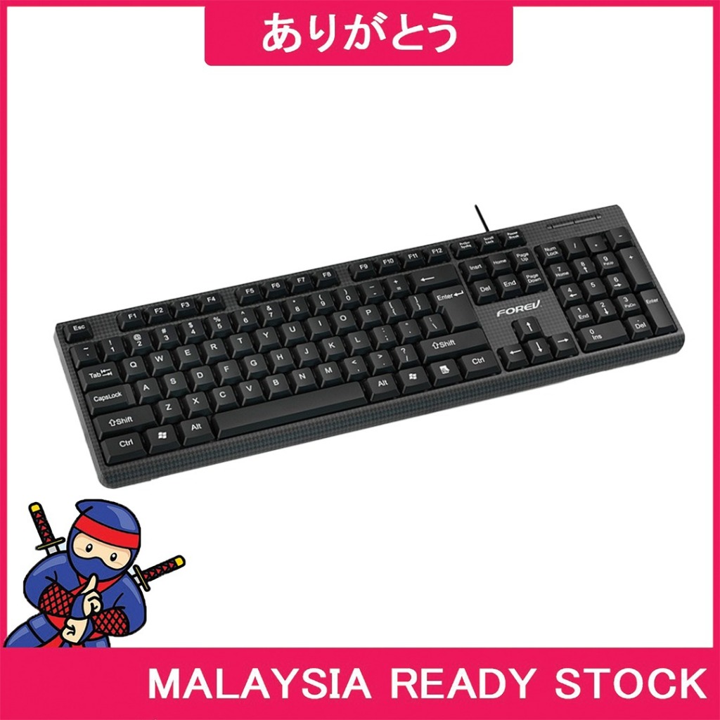 Arigatou Forev FV-K5C Waterproof Wired Keyboard Silent Button USB ...
