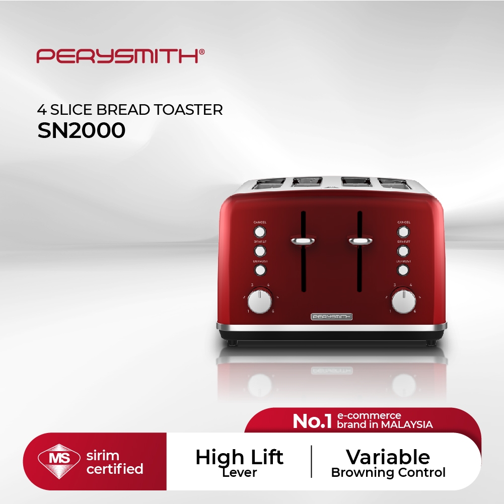 PerySmith 4 Slice Bread Toaster Signature Series SN2000 | Shopee Malaysia