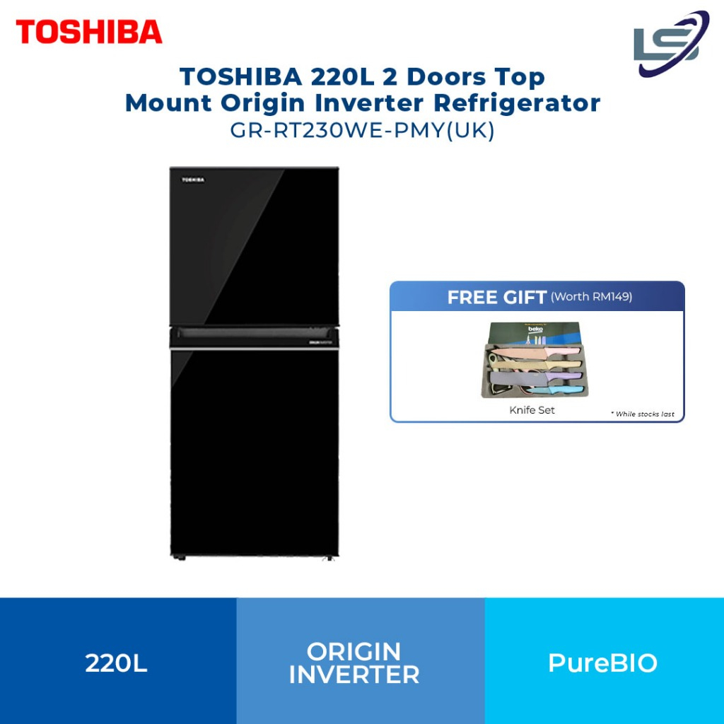 TOSHIBA 220L/270L/310L 2 Doors Top Mount Origin Inverter Refrigerator ...