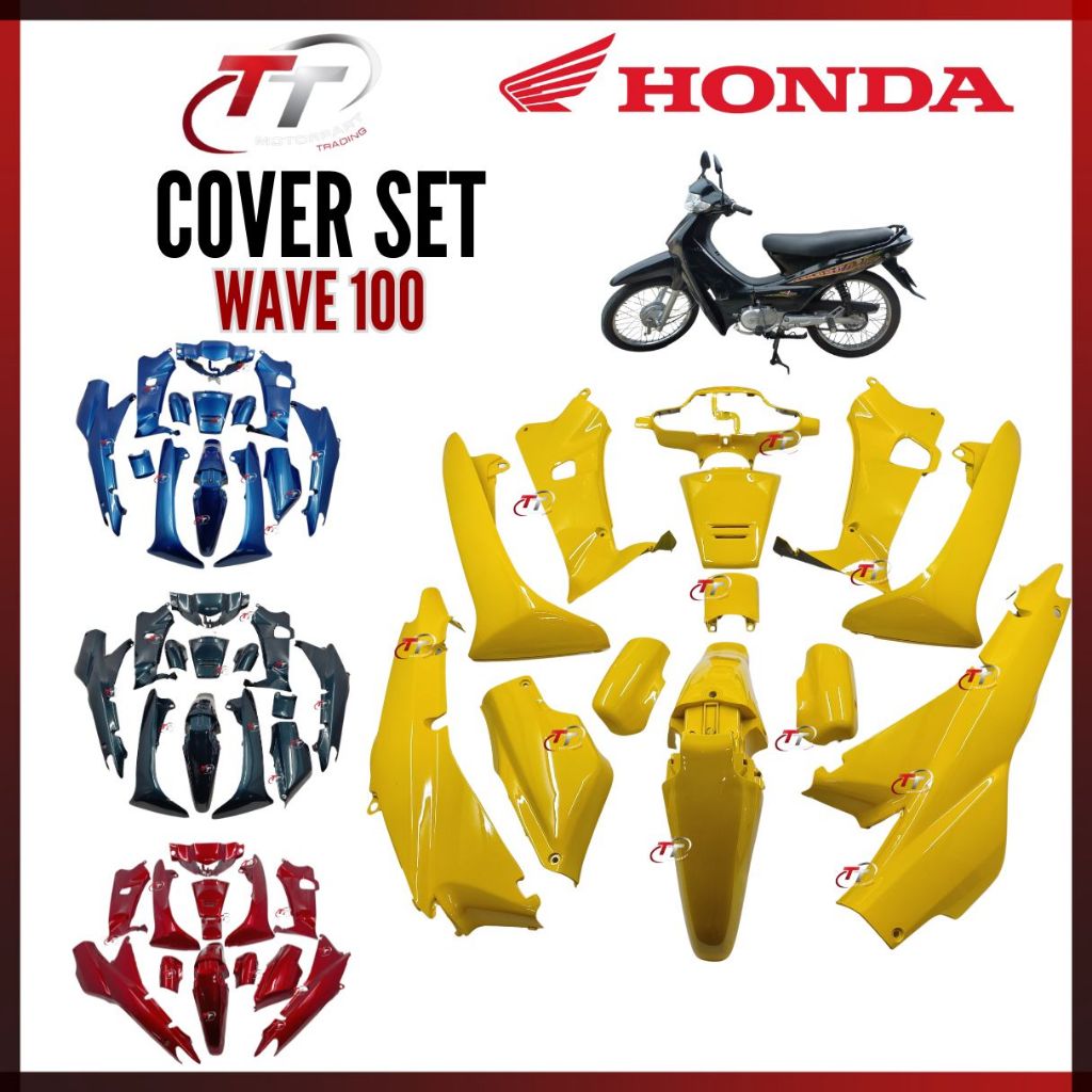Honda WAVE100 WAVE 100 W100 full coverset BODY cover set kaver kaverset ...