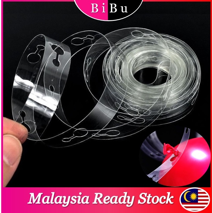 5M/10M Balloon Chain Garland Strip Double Hole Balloons Chain Tali ...